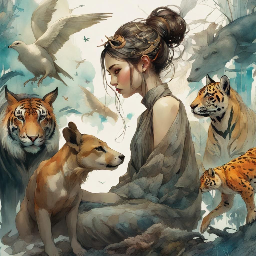 Animal Goddess - AI Generated Artwork - NightCafe Creator