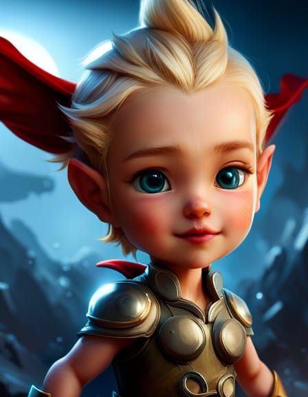 Cute Baby Thor - AI Generated Artwork - NightCafe Creator