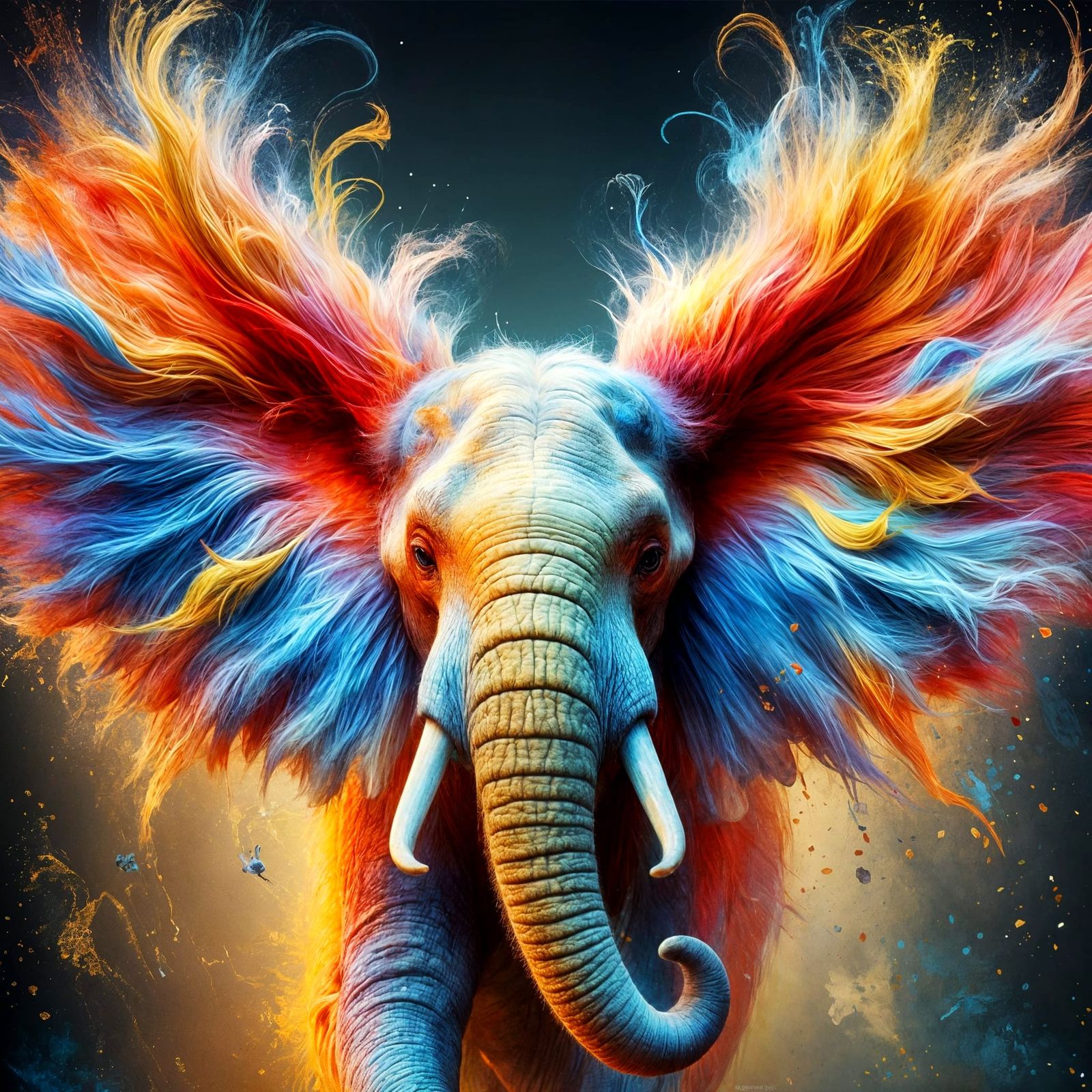 Vibrant, dynamic elephant shot in stunning 8K resolution as if it were ...