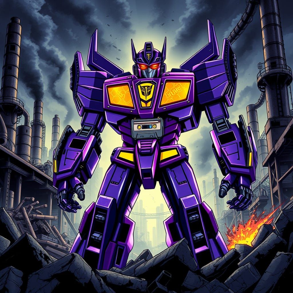 Cybertronian Decepticon Soundwave in Anime-Style R... - AI Art