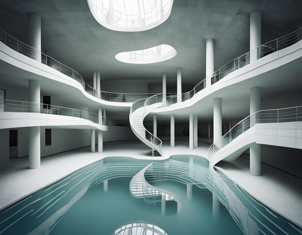 Liminal Poolroom #37 - AI Generated Artwork - NightCafe Creator