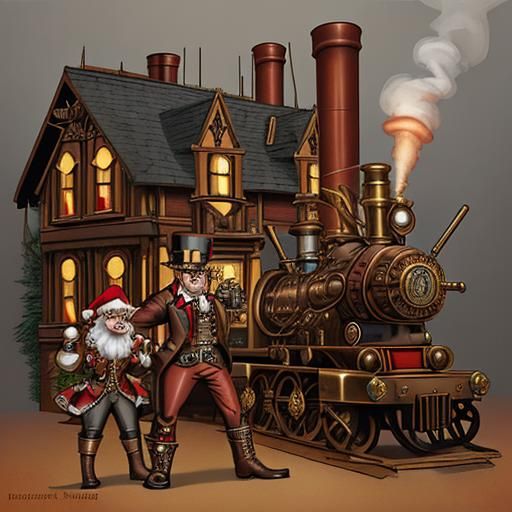 Steampunk santa 1 - AI Generated Artwork - NightCafe Creator
