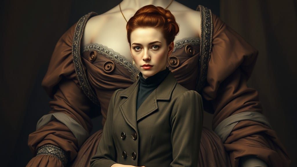 Elegant Victorian Lady with a Majestic Renaissance... - AI Art