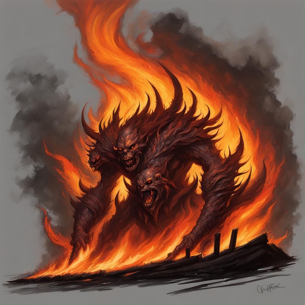 Fire Devil - AI Generated Artwork - NightCafe Creator