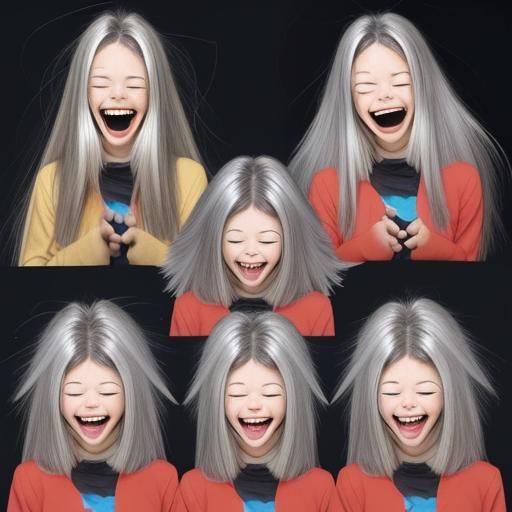 Everyone laughing on the effect of static on their hair make it point ...