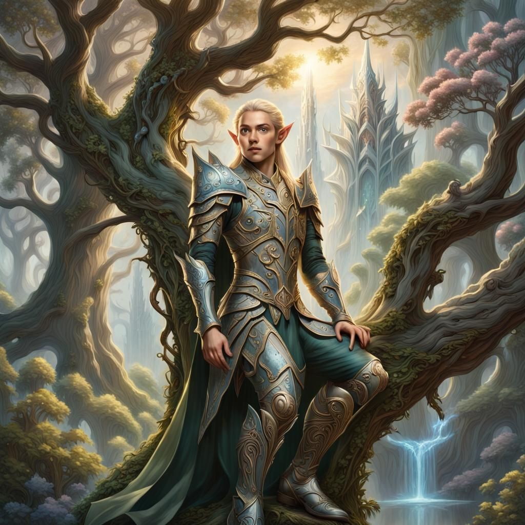 Imagine an exhilarating fantasy portrait that captures the essence of ...