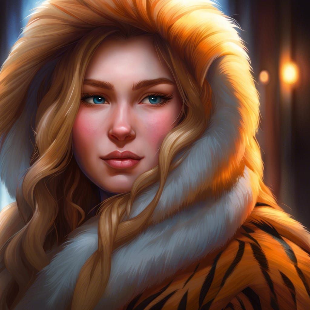 Lady In Fur - AI Generated Artwork - NightCafe Creator