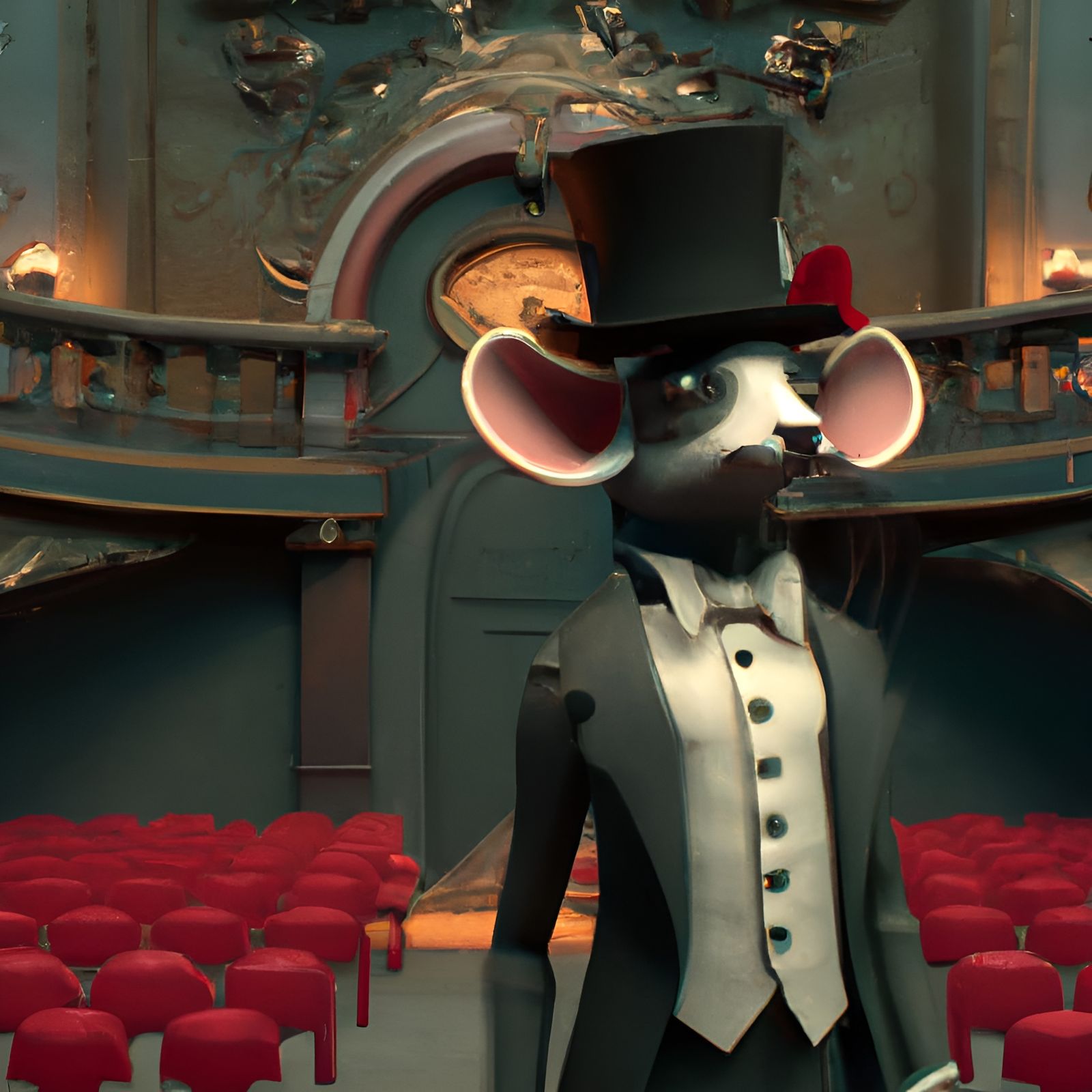 Professor Mouse attends the opera - AI Generated Artwork - NightCafe ...