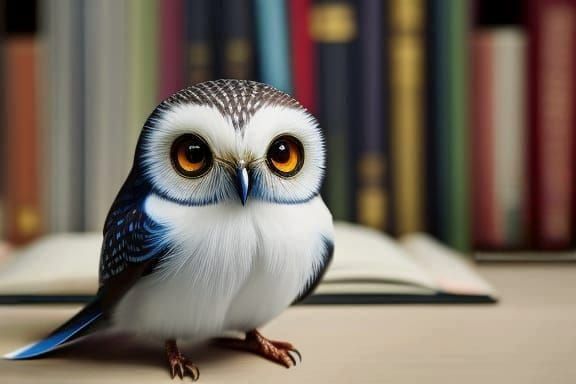 Owl in the Library - AI Generated Artwork - NightCafe Creator