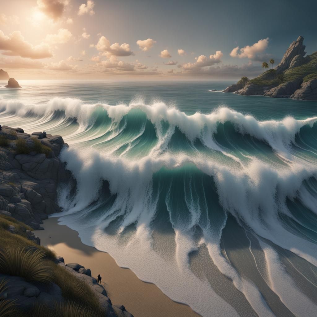 The Beautiful Beach - AI Generated Artwork - NightCafe Creator