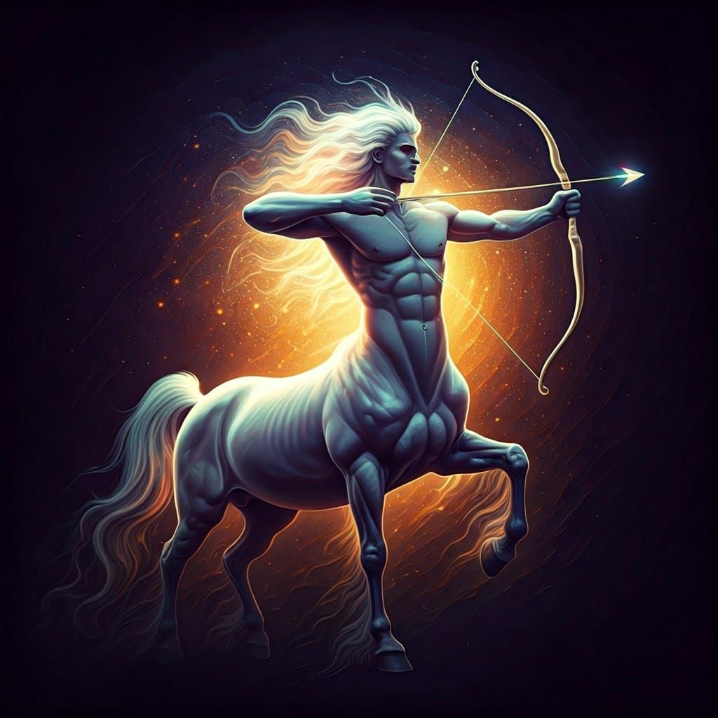 Sagittarius - Sagittarius Centaur Archer in Cosmic Dreamscap...