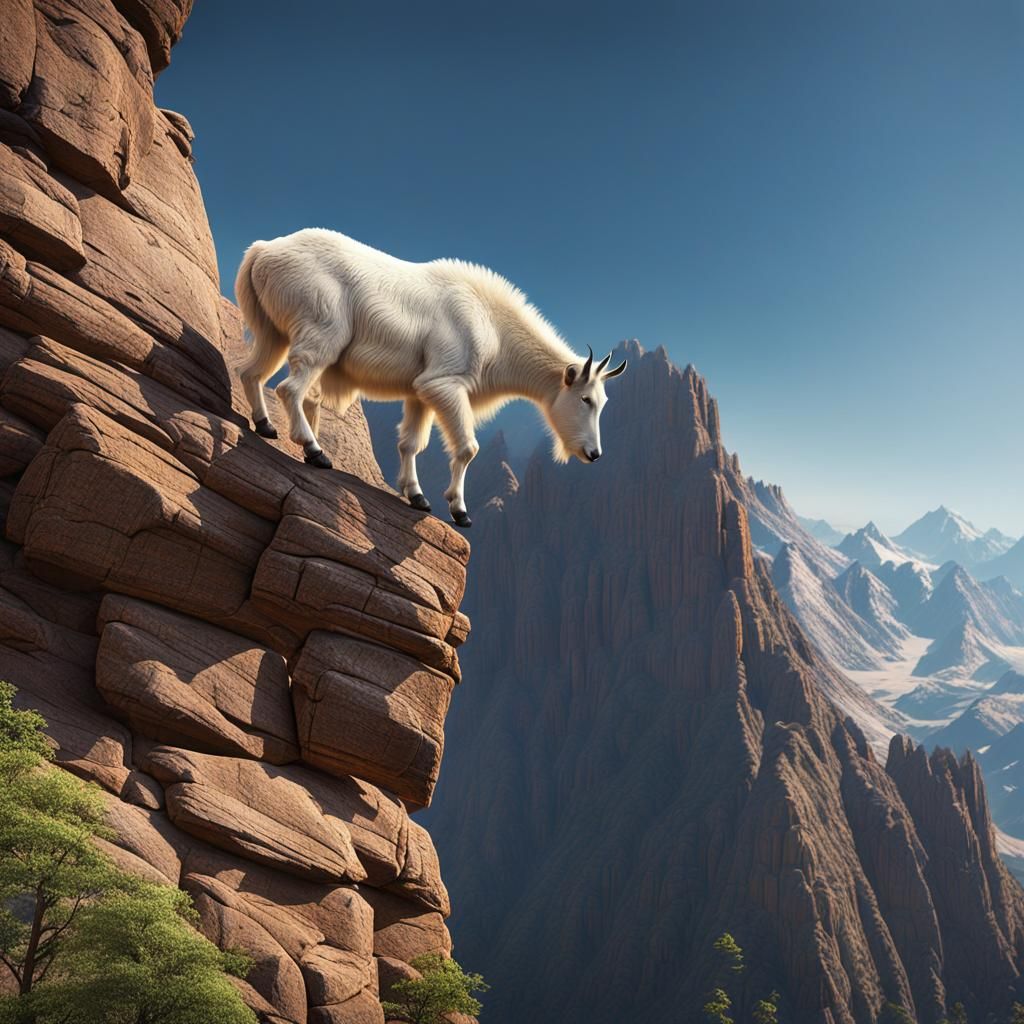 Mountain Goat - AI Generated Artwork - NightCafe Creator