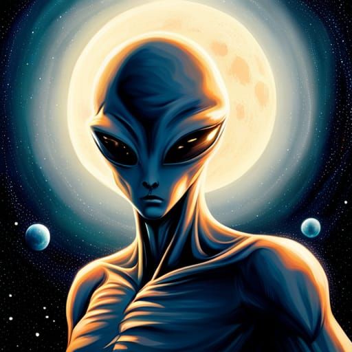 Alien Moon - AI Generated Artwork - NightCafe Creator