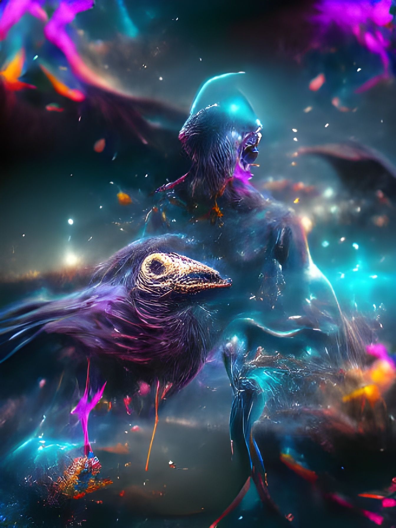 Quoth the Cosmic Raven - AI Generated Artwork - NightCafe Creator