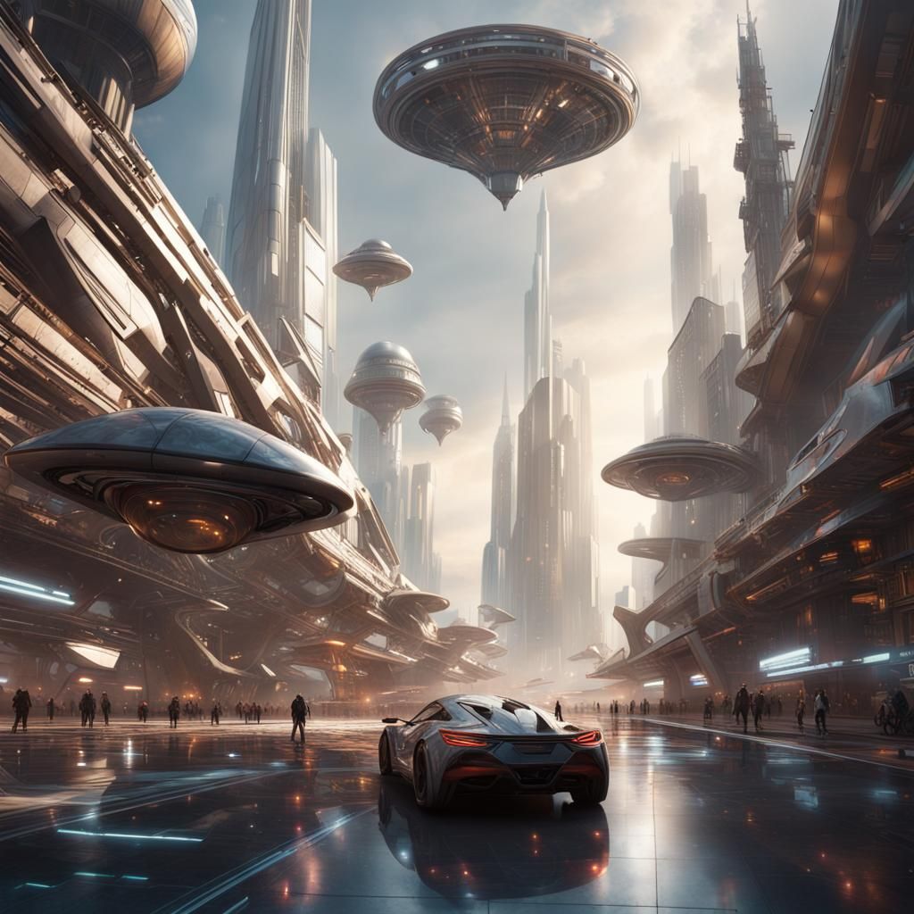 Oh no! Another sci-fi city!... - AI Generated Artwork - NightCafe Creator