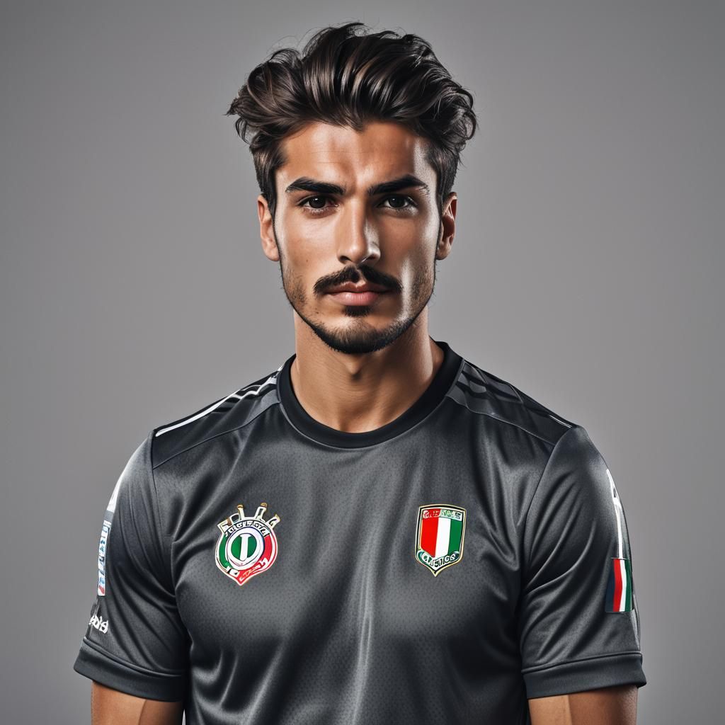 28 years old male Soccer player from Italy, like Mariano Di Vaio, black ...