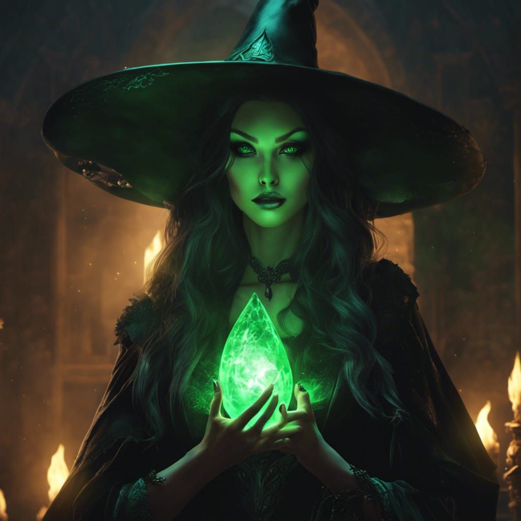 Green witch - AI Generated Artwork - NightCafe Creator