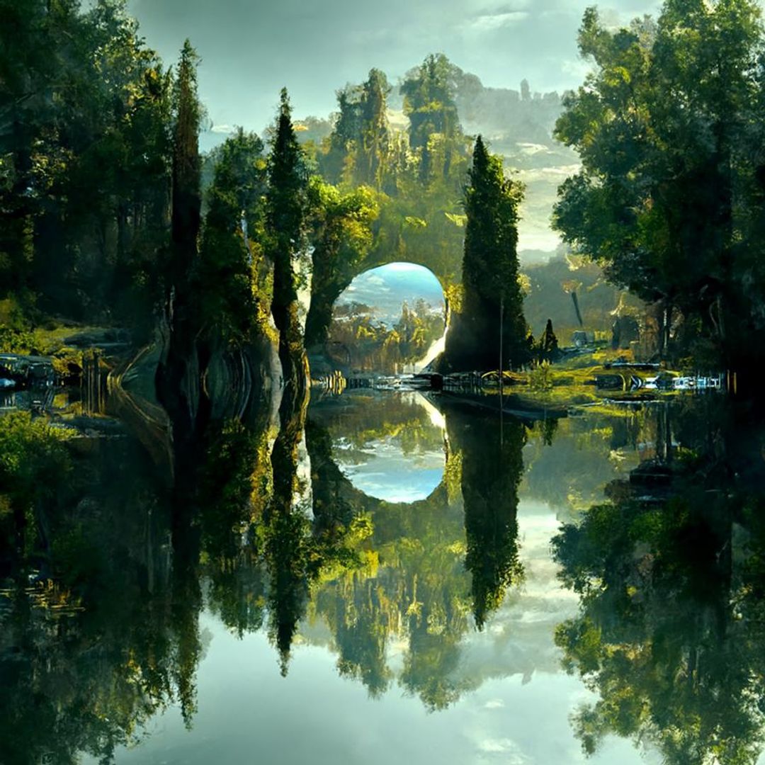 The Lake That Leads Elsewhere - AI Generated Artwork - NightCafe Creator