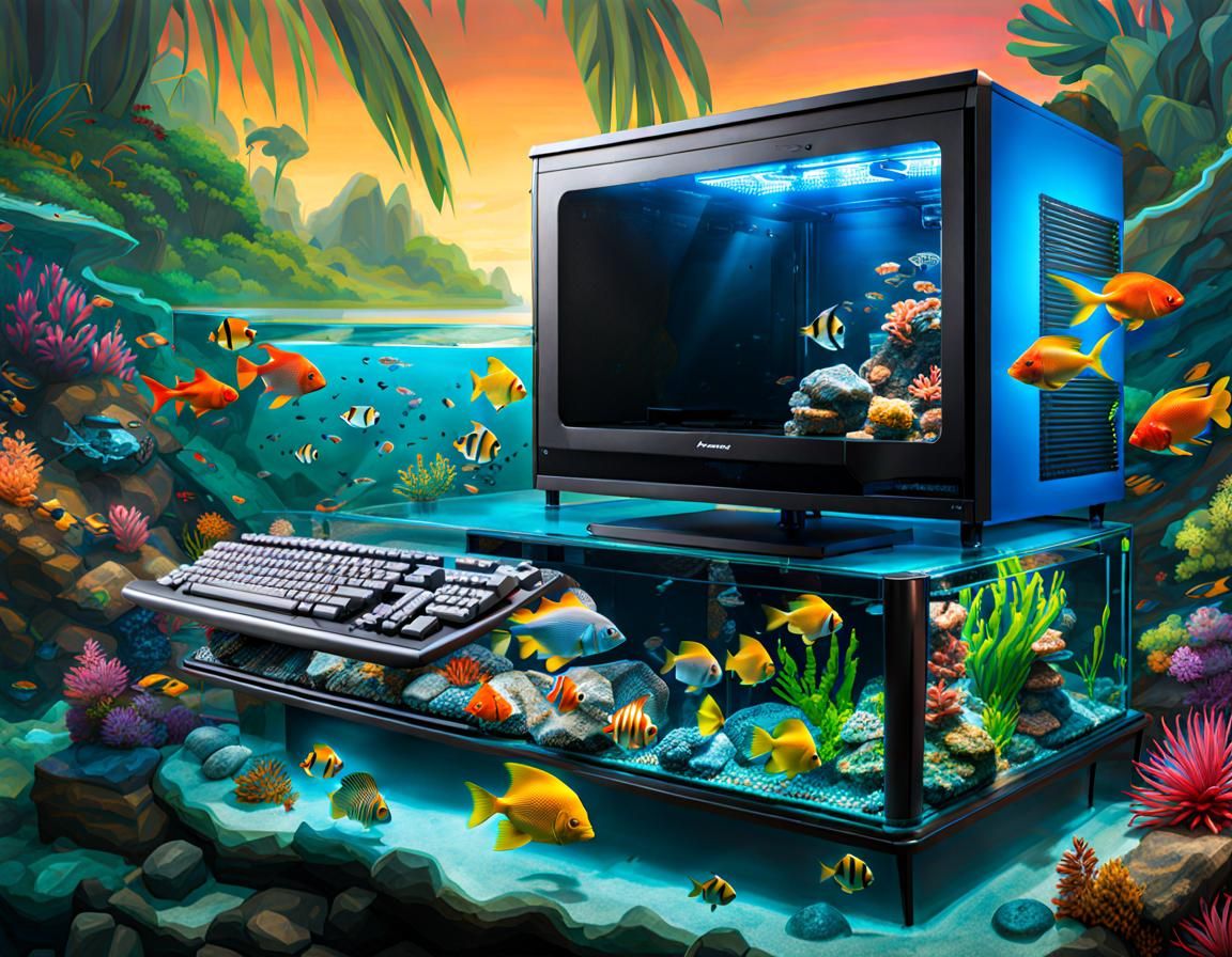 aquarium computer - AI Generated Artwork - NightCafe Creator