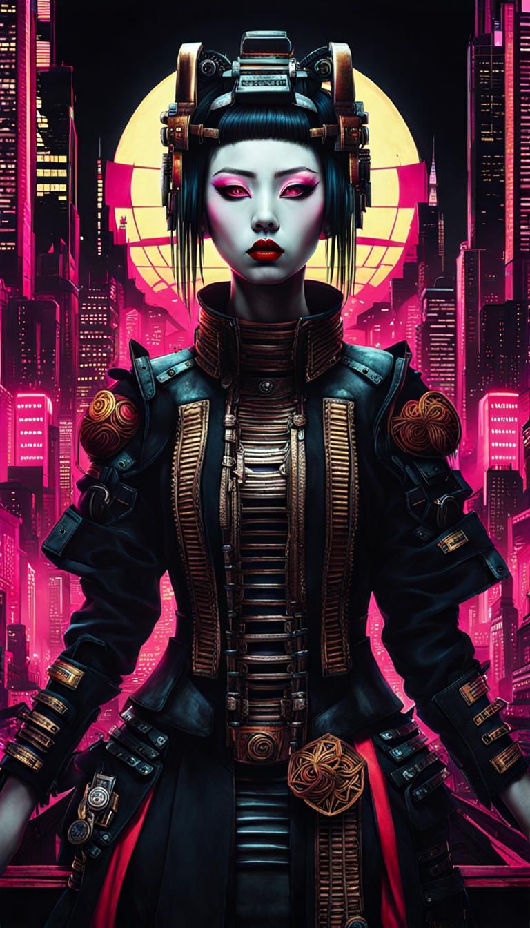 cyberpunkcore geishacore dystopiancore - AI Generated Artwork - NightCafe Creator