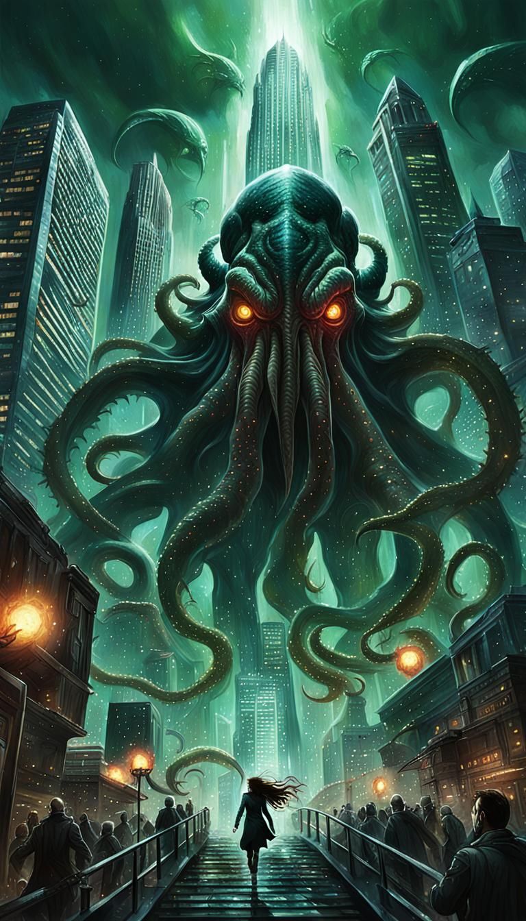 Giant Cthulhu, mythical creatures - AI Generated Artwork - NightCafe ...