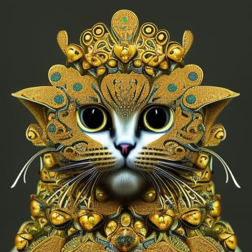 Gilded cat - AI Generated Artwork - NightCafe Creator