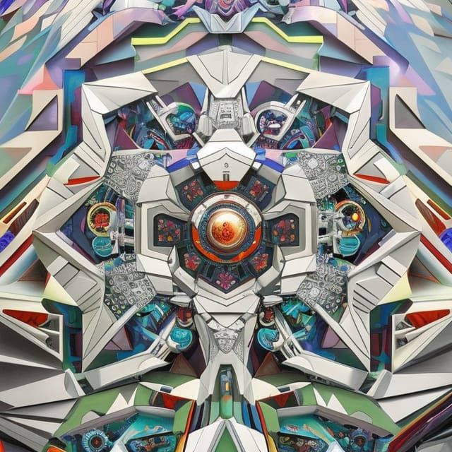 Abstract geometric psy-art 09jun23 - AI Generated Artwork - NightCafe ...