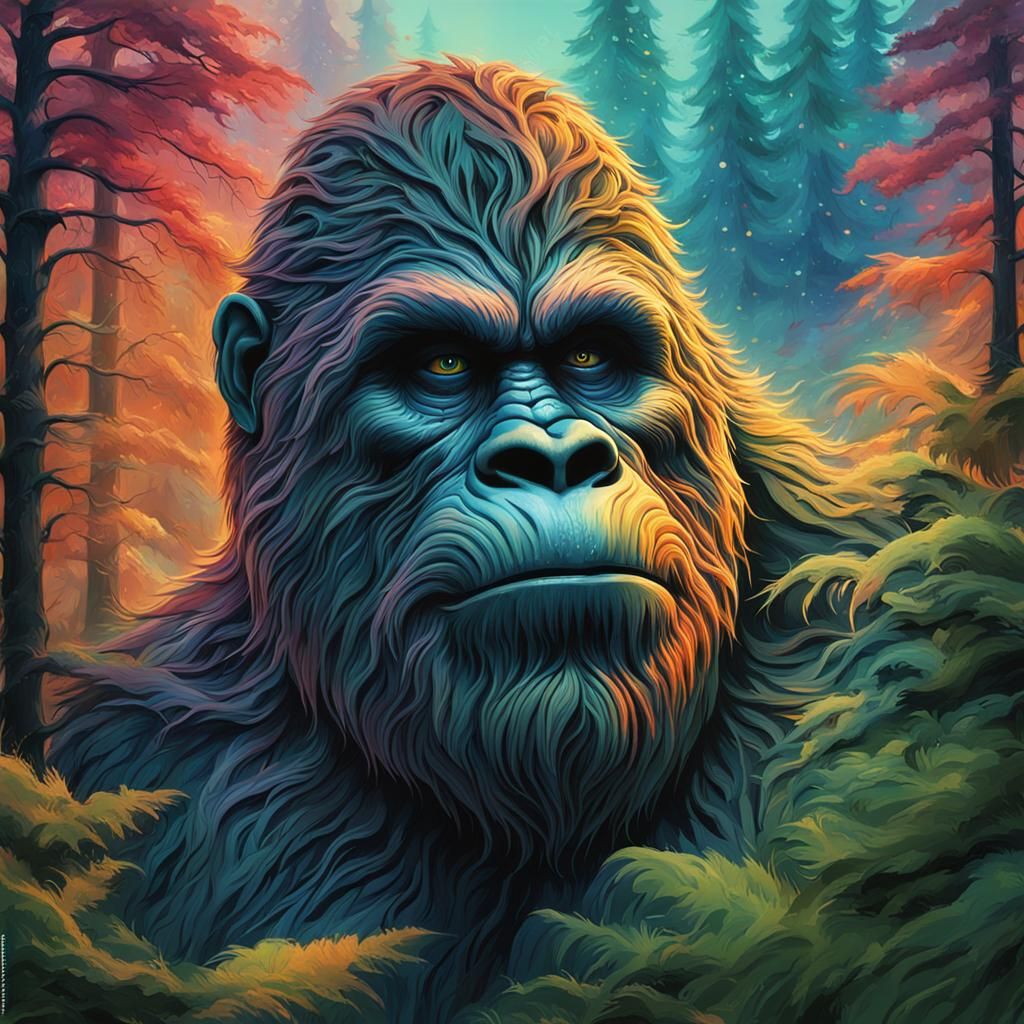 Portrait of Bigfoot - AI Generated Artwork - NightCafe Creator