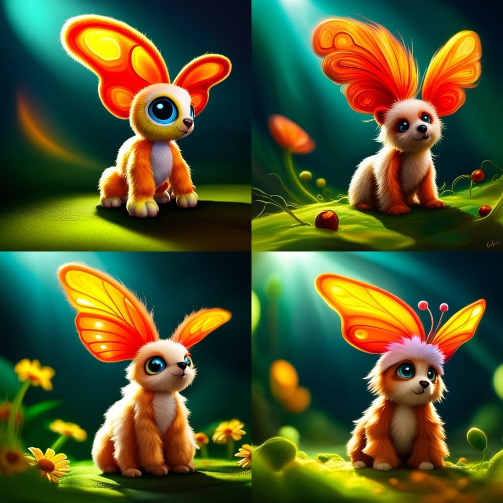 Plush Moth Monsters - AI Generated Artwork - NightCafe Creator