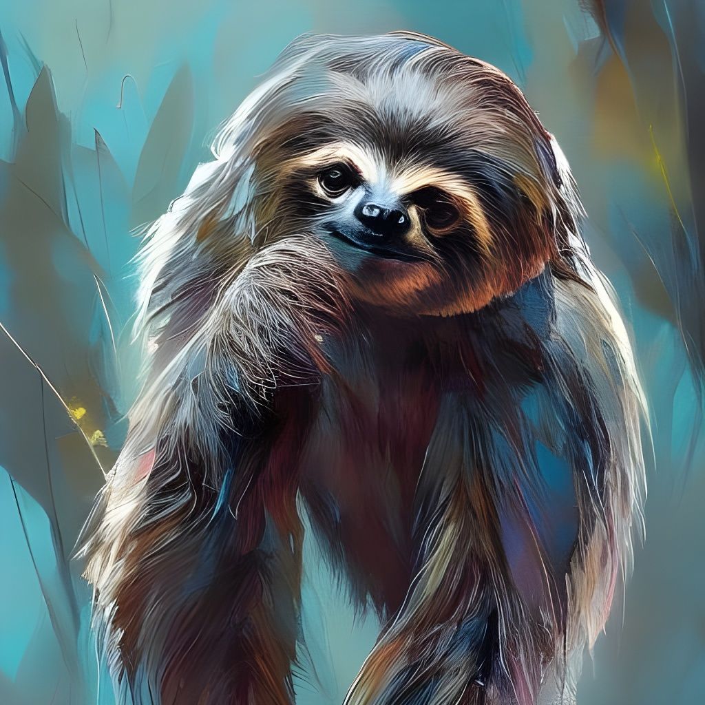 Sloths abstract beauty - AI Generated Artwork - NightCafe Creator