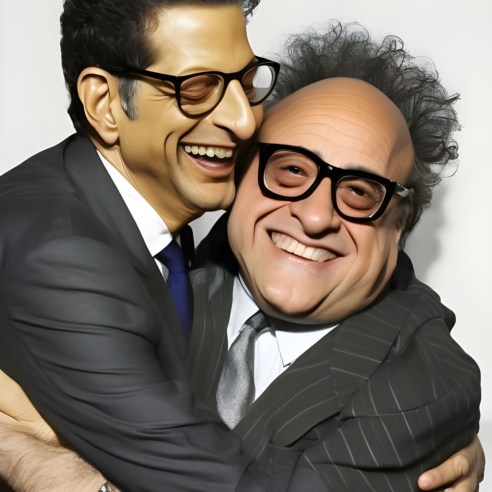 Jeff Goldblum hugging Danny DeVito - AI Generated Artwork - NightCafe ...
