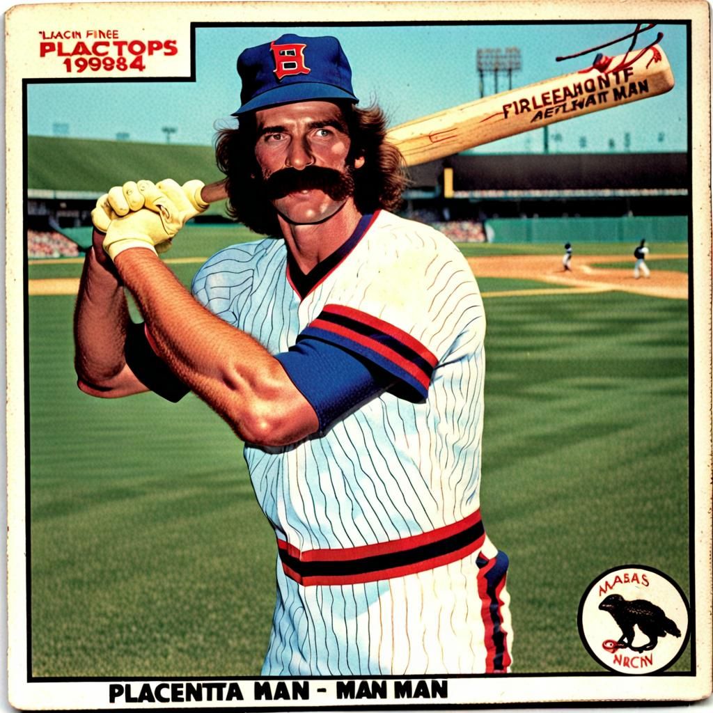 Topps Man Man Baseball Card [RC] - AI Generated Artwork - NightCafe Creator