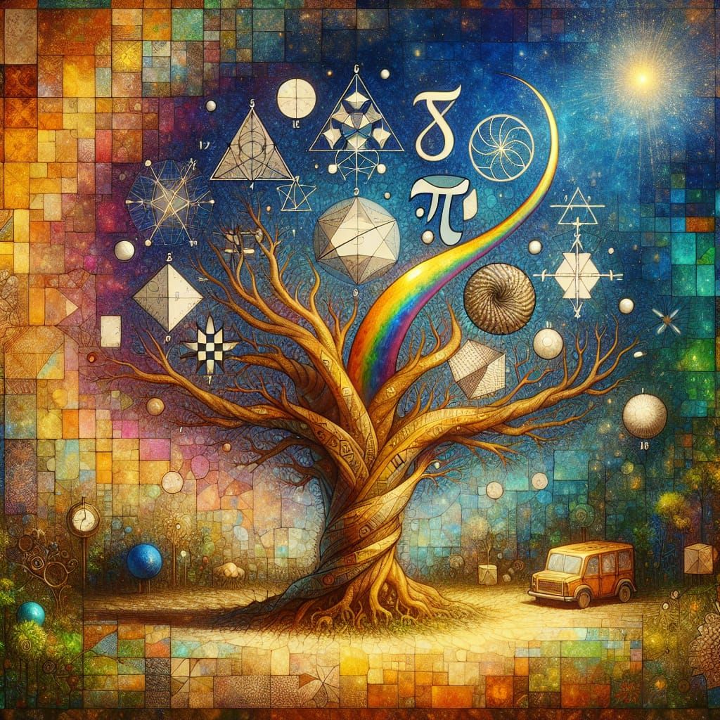 Tree of wisdom. Hyperbola, Parabola, Pi, Euler's Number, Complex ...