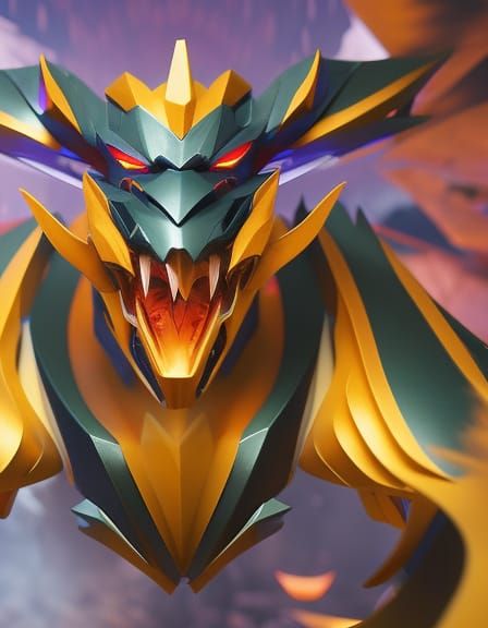 Paper craft Demon - AI Generated Artwork - NightCafe Creator