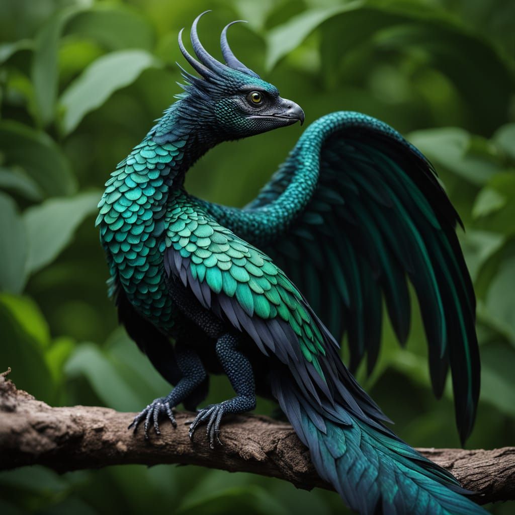 Quetzalcoatl, the winged serpent in Aztec belief,… A gorgeous winged ...