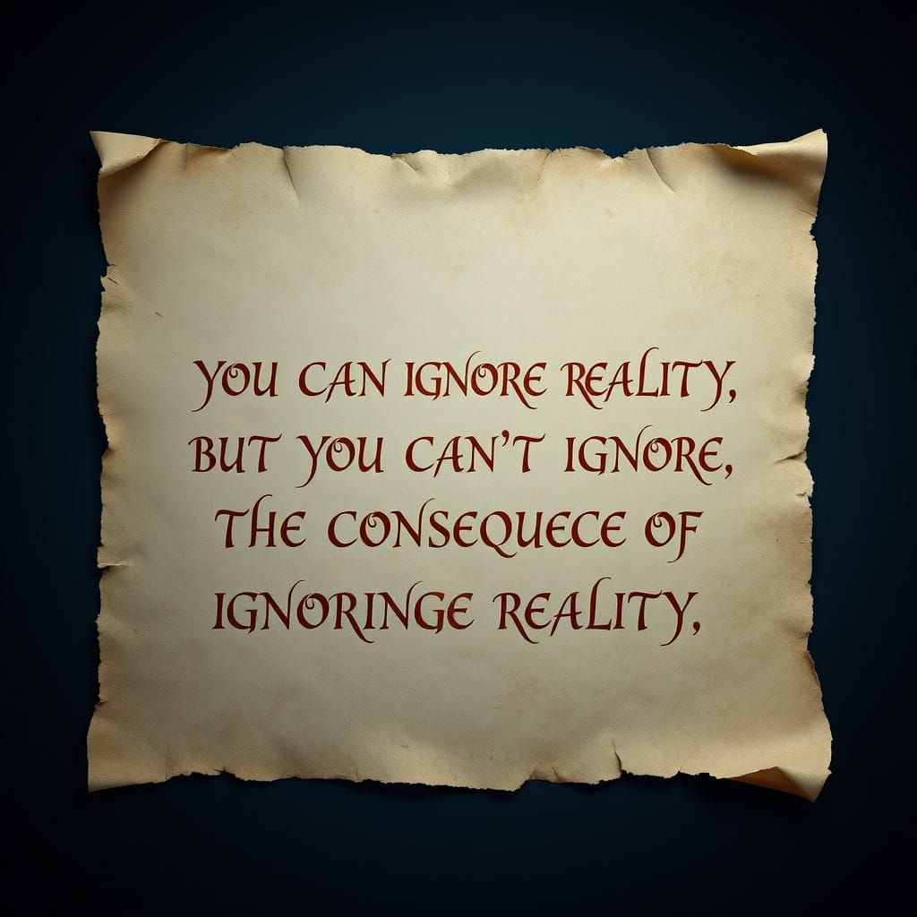 Prophetic Warning on Ancient, Torn Parchment - AI Art