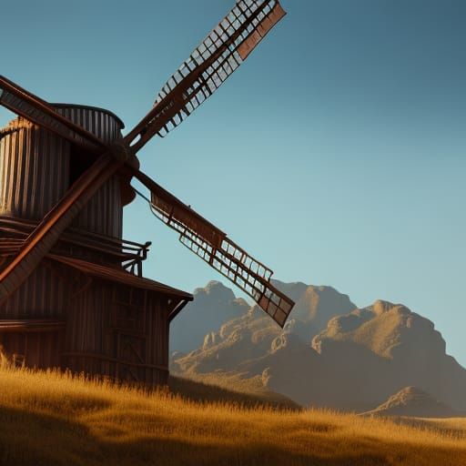 Windmill - AI Generated Artwork - NightCafe Creator