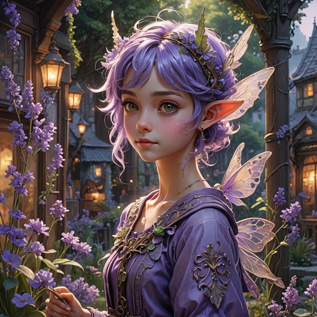 Lavender Pixie - AI Generated Artwork - NightCafe Creator