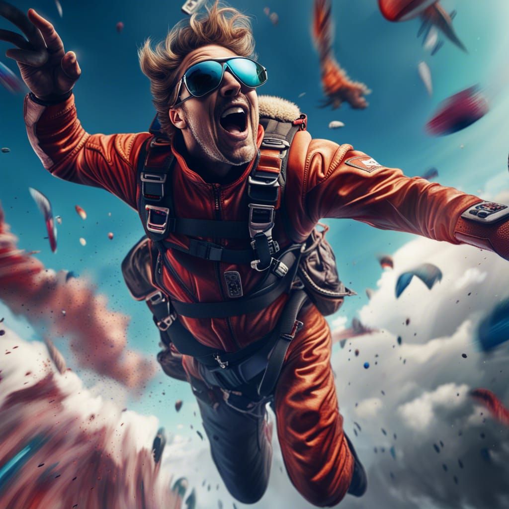 Free falling - AI Generated Artwork - NightCafe Creator