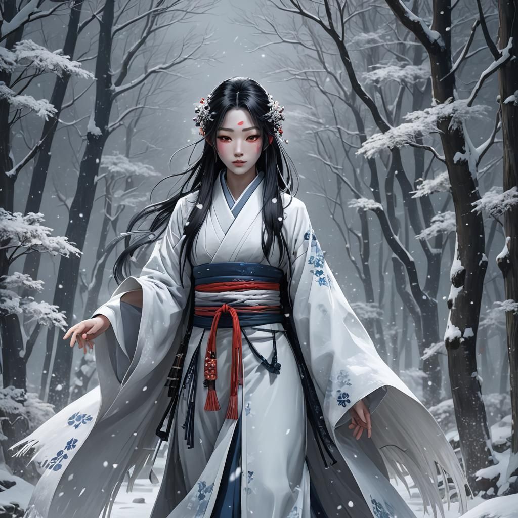 Yuki-onna (雪女, lit. 'snow woman') is a spirit or yōkai in Japanese ...