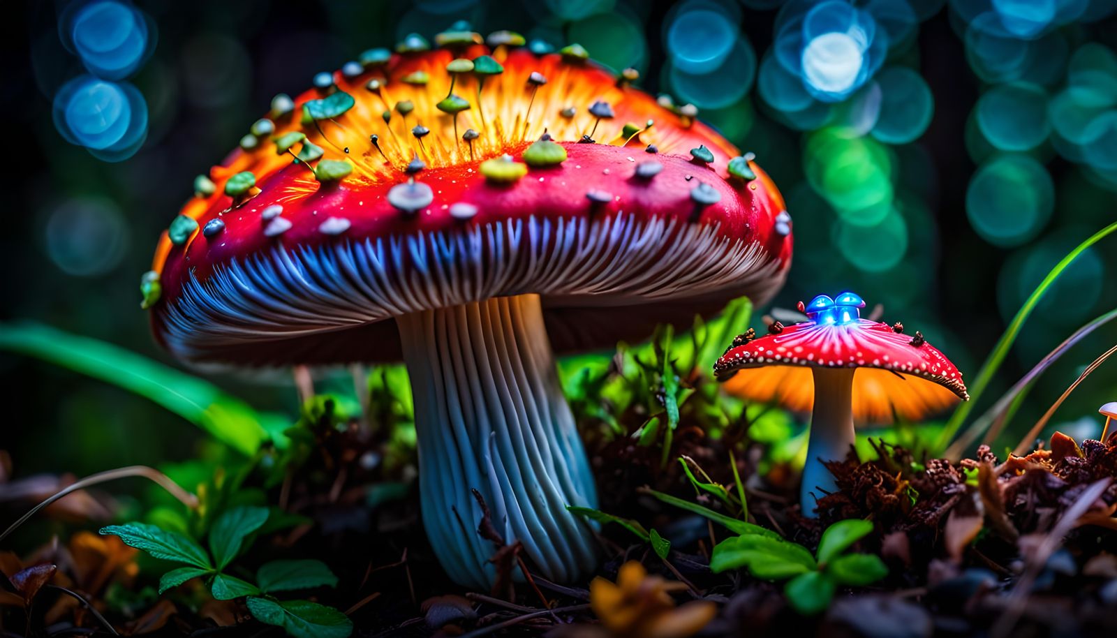 Colorful Shrooms - AI Generated Artwork - NightCafe Creator