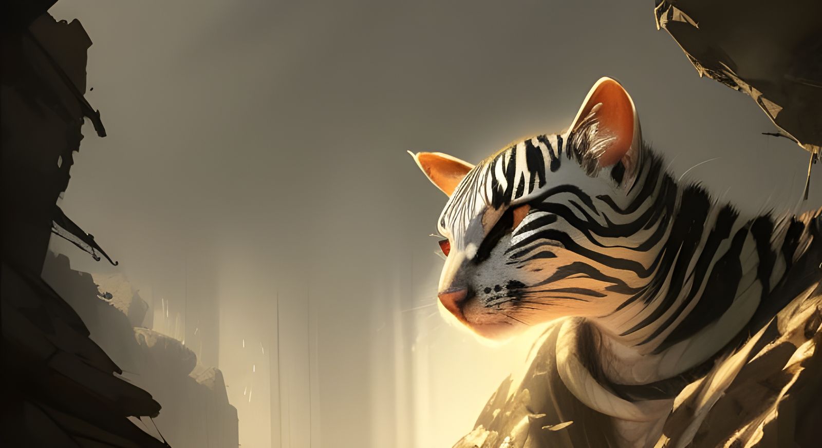 Cat and zebra hybrid - AI Generated Artwork - NightCafe Creator