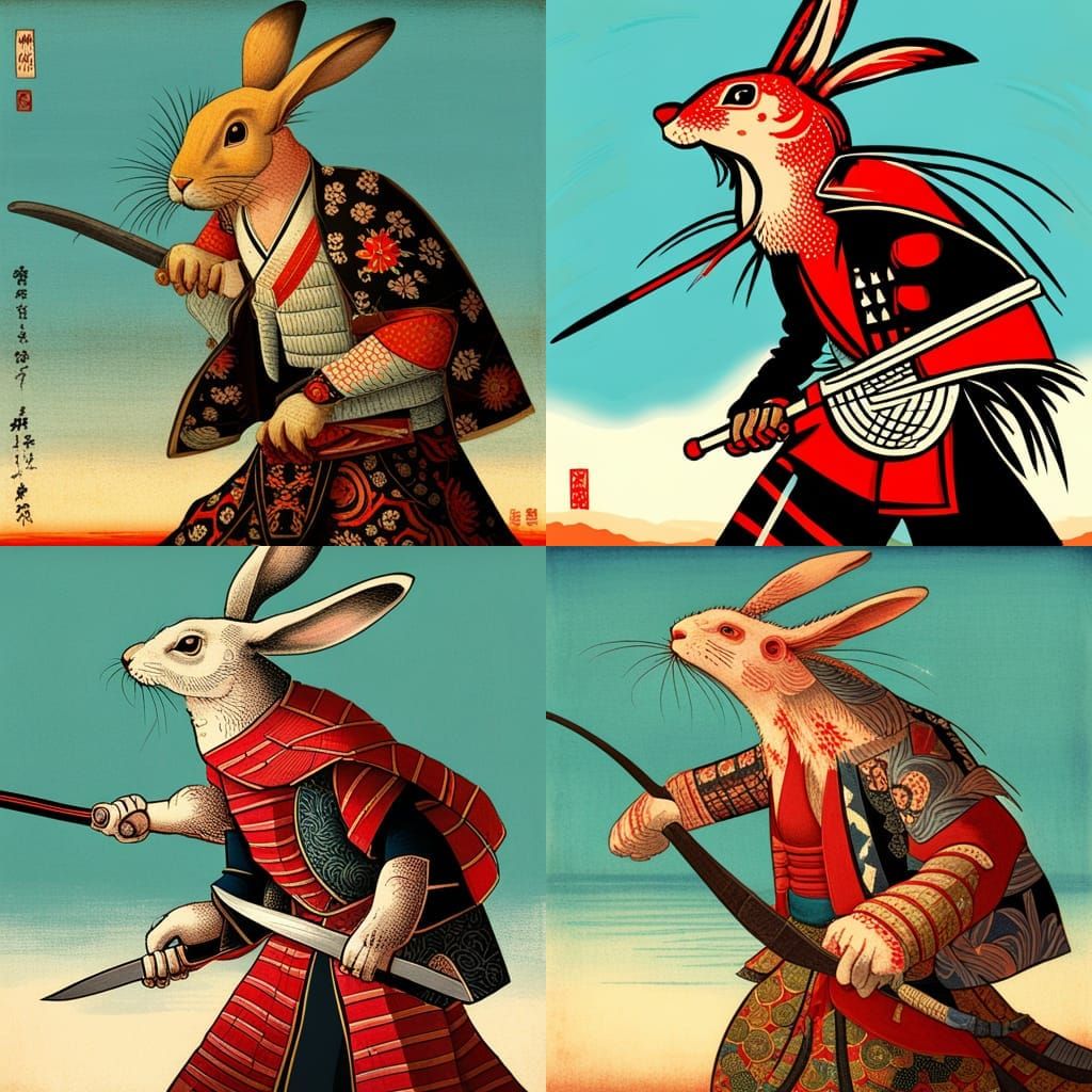 Samurai Rabbit - AI Generated Artwork - NightCafe Creator