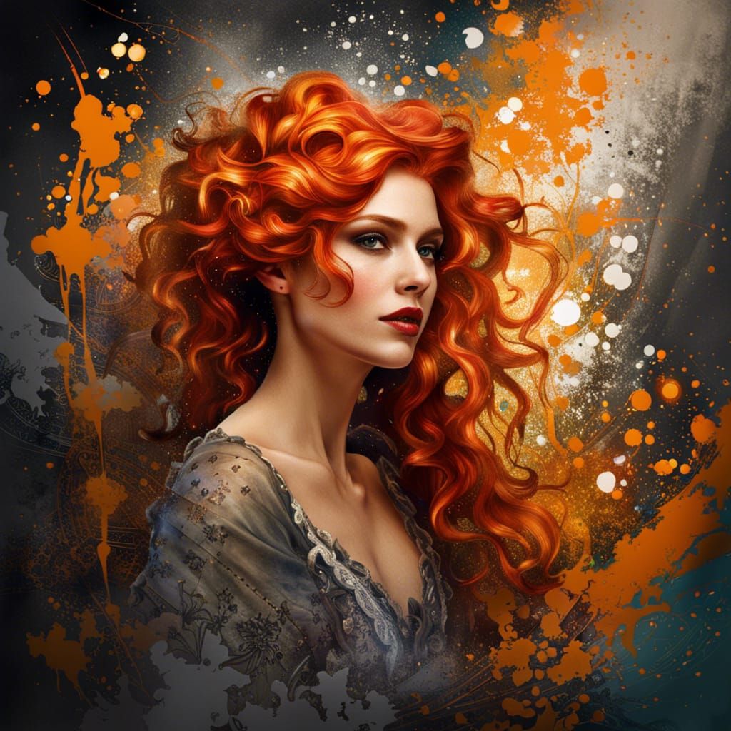 _Beautiful_ginger_gothic_beauty_rafaelite, fibonacci_fresco, theater ...