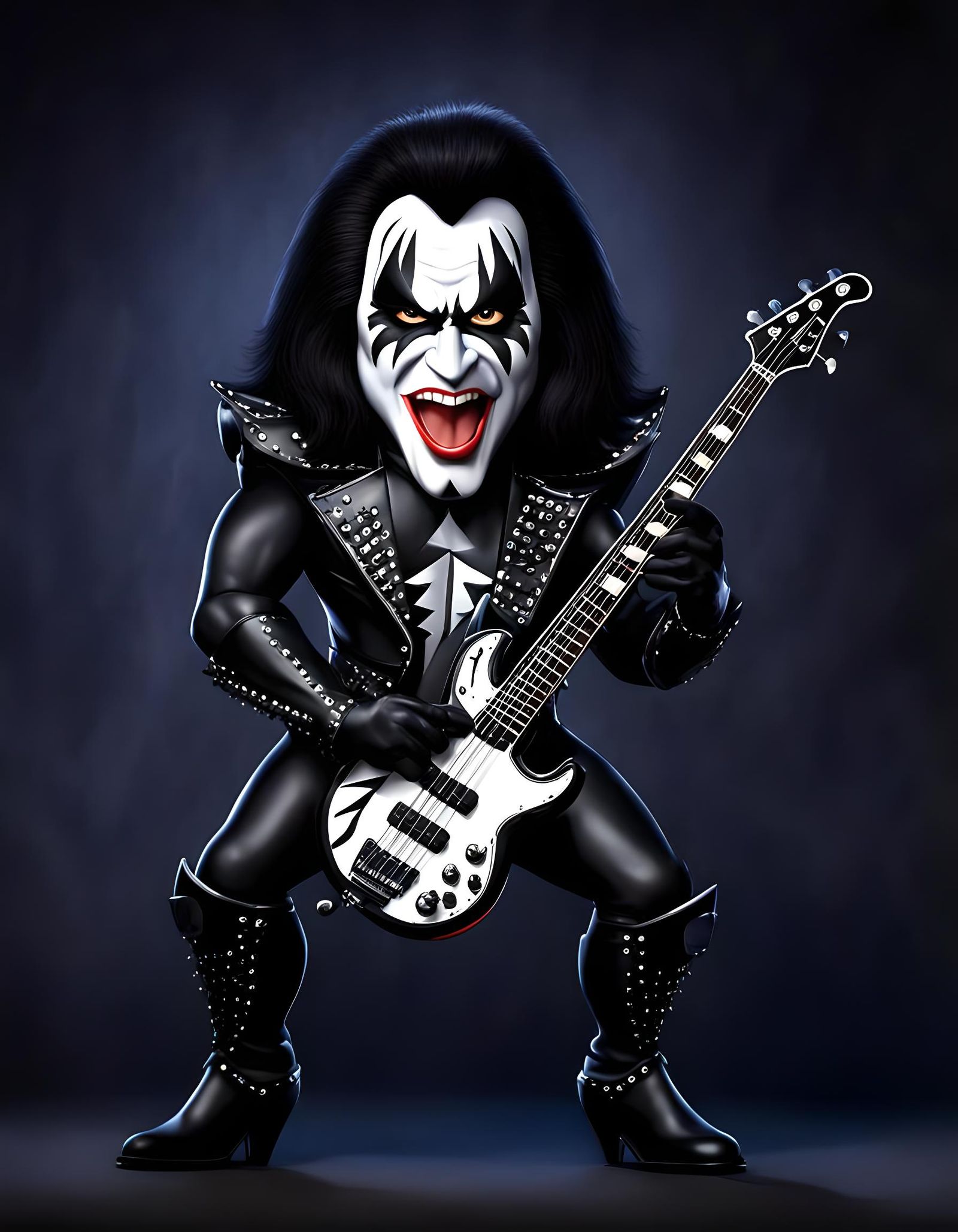 Upscaled Gene Simmons - AI Generated Artwork - NightCafe Creator