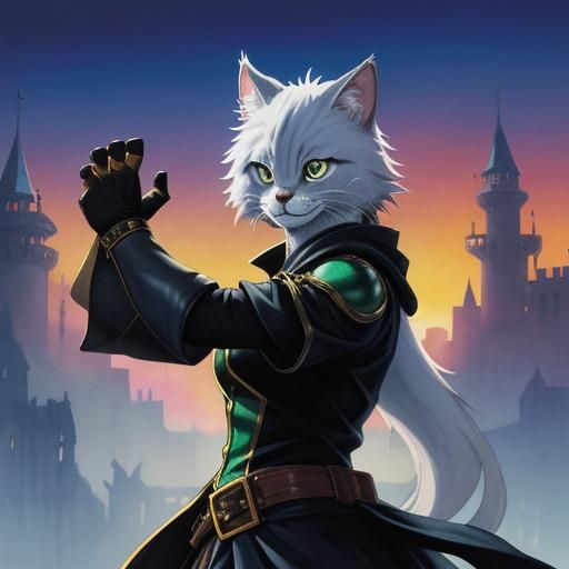 Action Packed Heroic Catfolk - AI Generated Artwork - NightCafe Creator