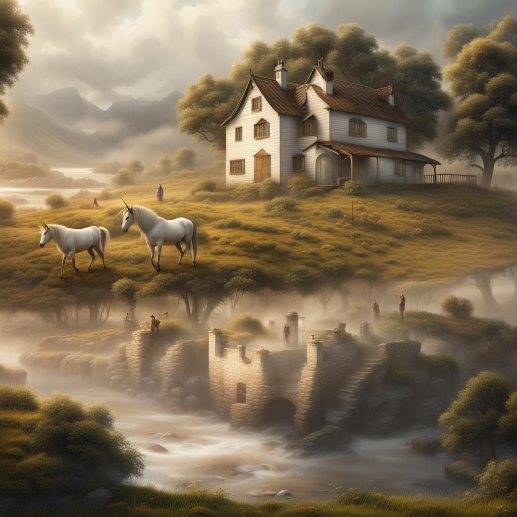 Fantasy Farmhouse - AI Generated Artwork - NightCafe Creator