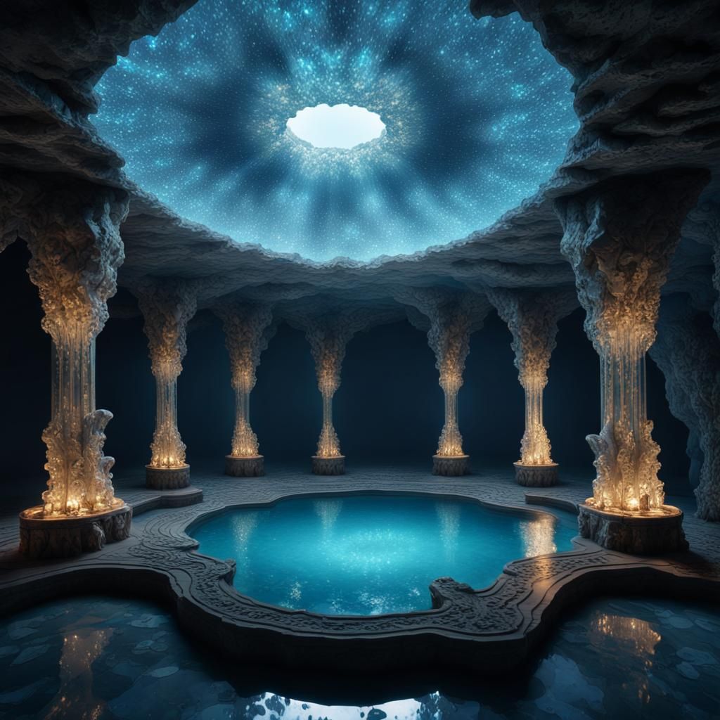 The Hidden Caves of Crystals - AI Generated Artwork - NightCafe Creator