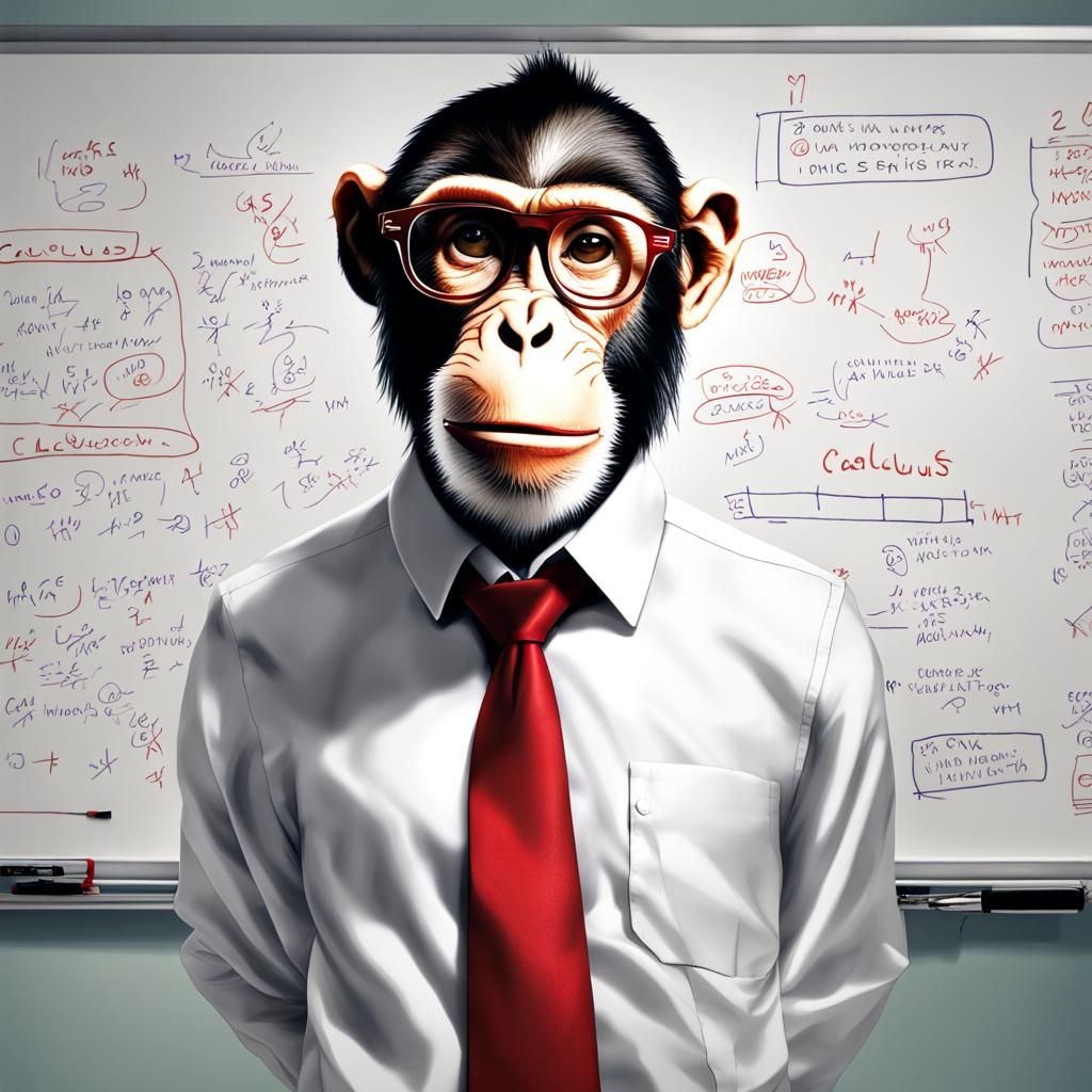 Math Monkey - AI Generated Artwork - NightCafe Creator