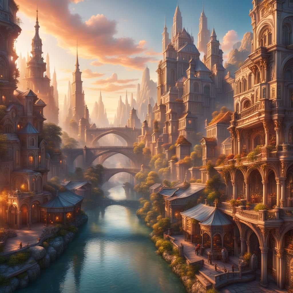 Beautiful River realm - AI Generated Artwork - NightCafe Creator